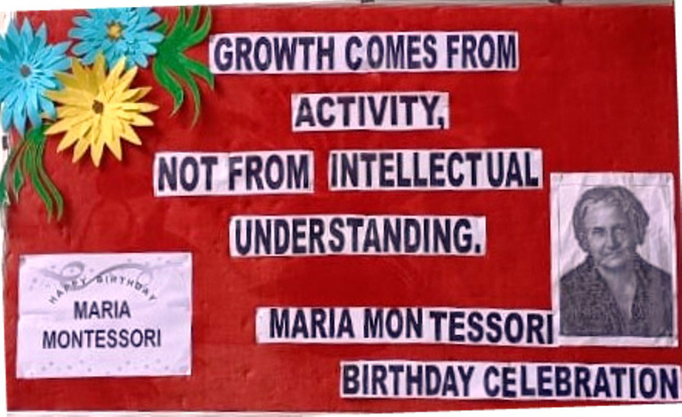 Dr. Maria Montessori BIRTHDAY CELEBRATION – St. Mary's Convent